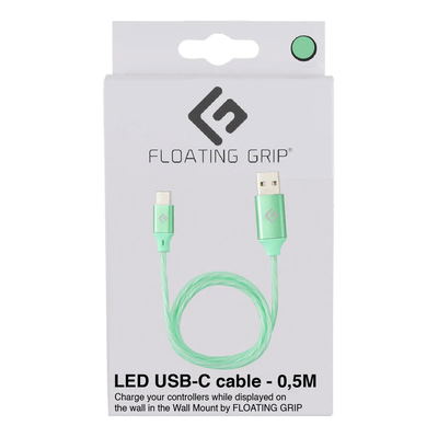FLOATING GRIP USB-C LED light Cable (Green) for Laptop, Desktop