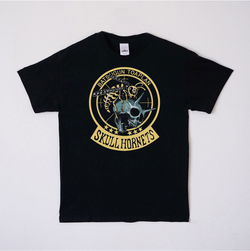 Batsugun SKULL HORNETS T-shirt (Black | Size XXL)