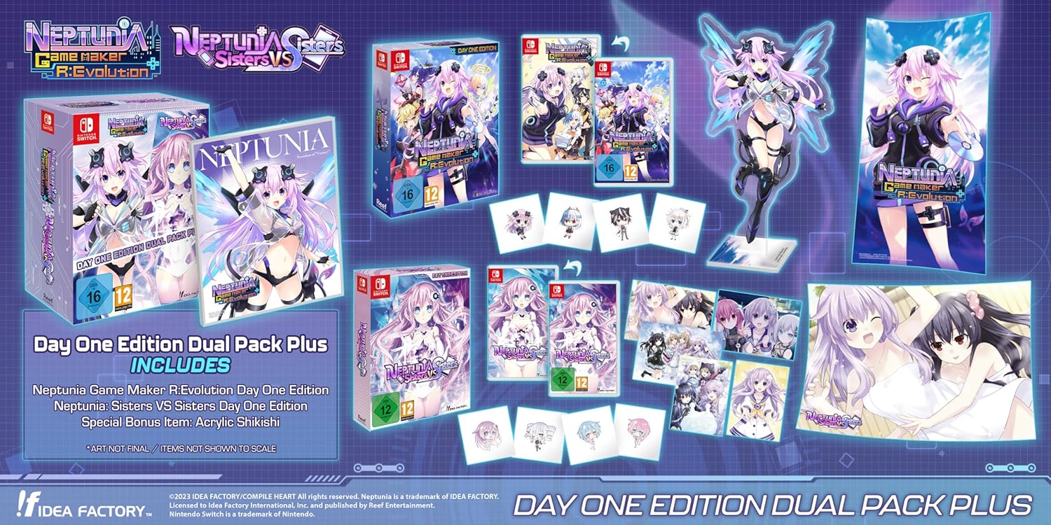 Neptunia Game Maker R:Evolution / Neptunia: Sisters VS Sisters - Day One Edition Dual Pack Plus ...