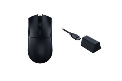Razer DeathAdder V3 Pro + HyperPolling Wireless Dongle Bundle - World Packaging for PC
