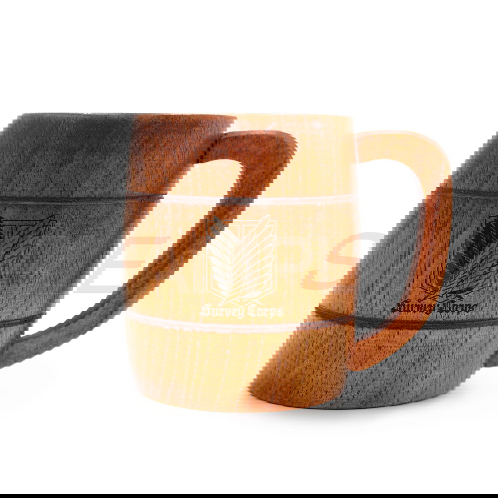 Attack On Titan Survey Corps Barrel Wood Mug