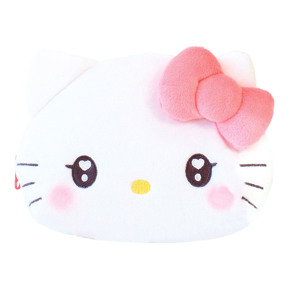 Sanrio Characters Plush Shell Shape Face Pouch Hello Kitty