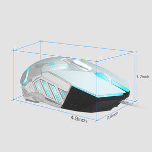 MageGee G10 Wired Mouse (Silver) - Bitcoin & Lightning accepted