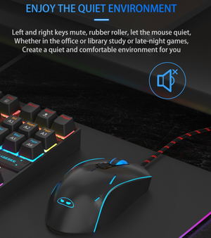 MageGee G12 Wired Mouse (Black) for Laptop, Desktop