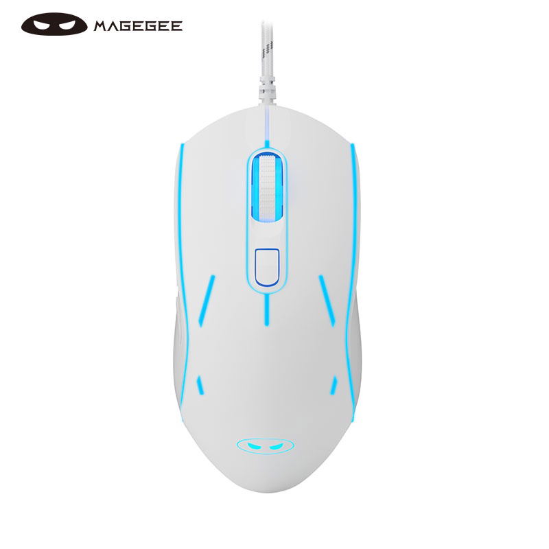MageGee G12 Wired Mouse (White) for Laptop, Desktop