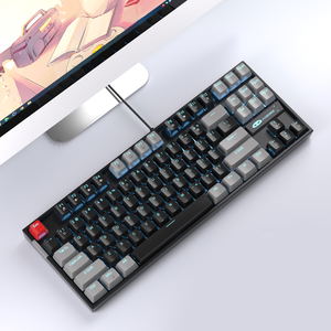 MageGee MK-STAR Wired Mechanical Keyboard (Gray/Black) - Red Switch for PC