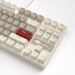 MageGee MK-STAR Wired Mechanical Keyboard (Retro White/Gray) - Black ...