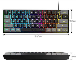MageGee TS91 Wired Membrane Keyboard (Gray/Black) for PC