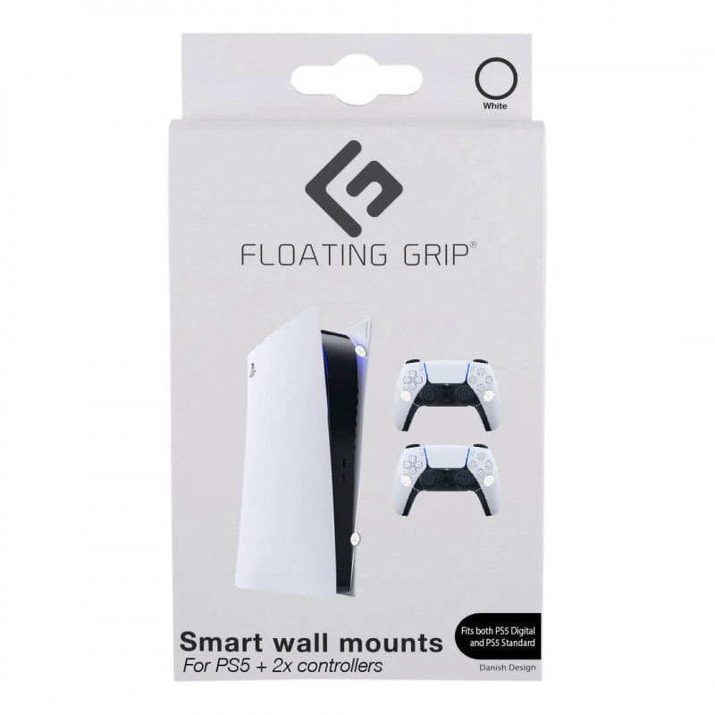 FLOATING GRIP Smart Wall Mount Bundle Deluxe for PlayStation 5 for ...