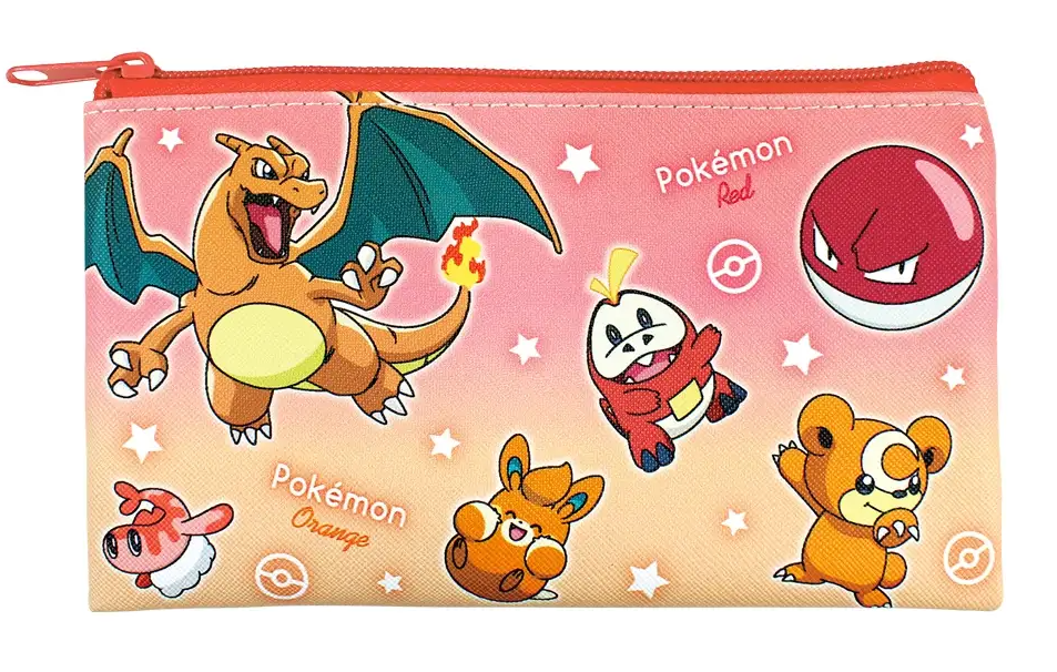 Pokemon Flat Multi Pouch Gradation Red & Orange