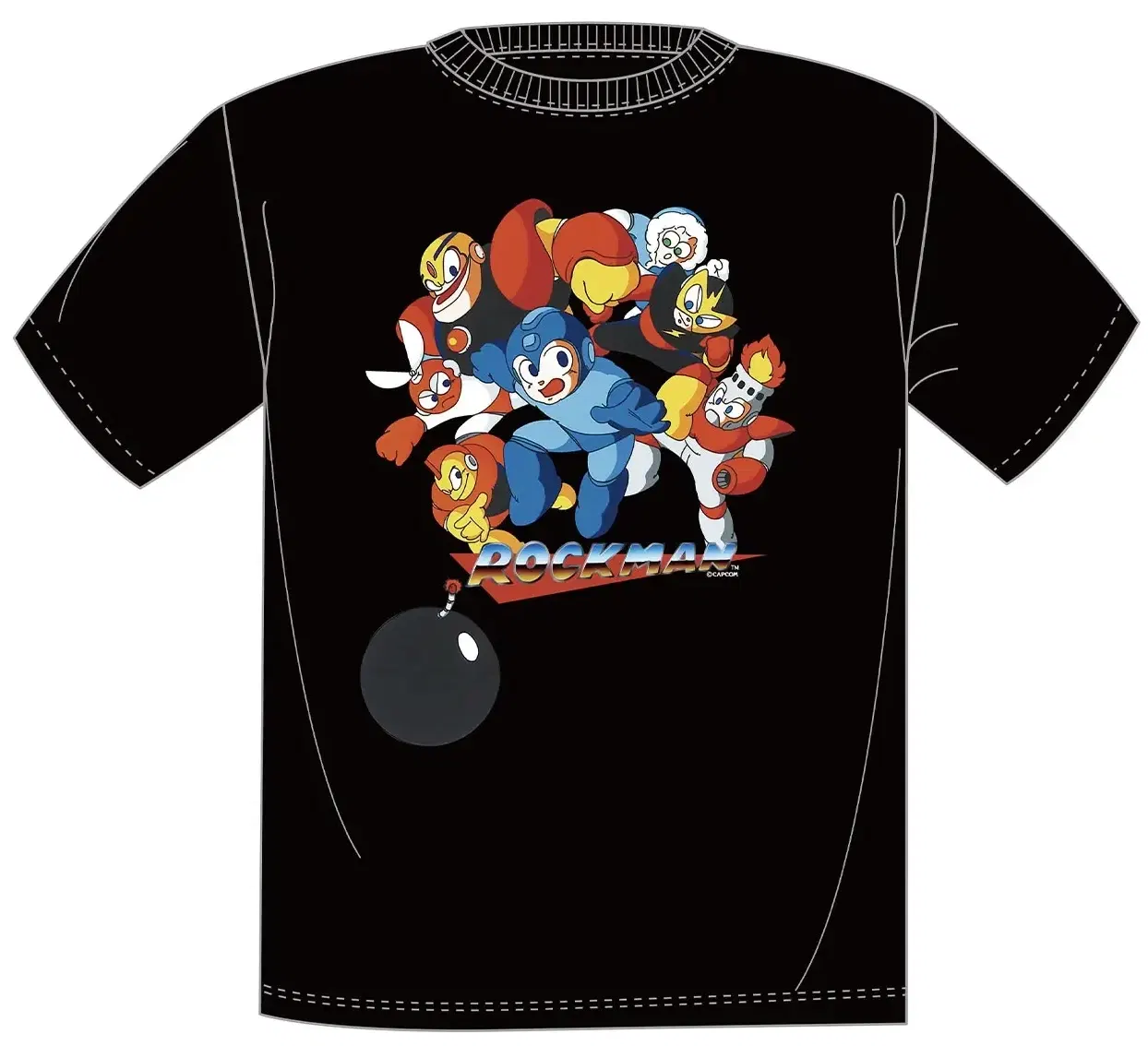 Mega Man - Mega Man T-shirt (Black | Size S) (Re-run)