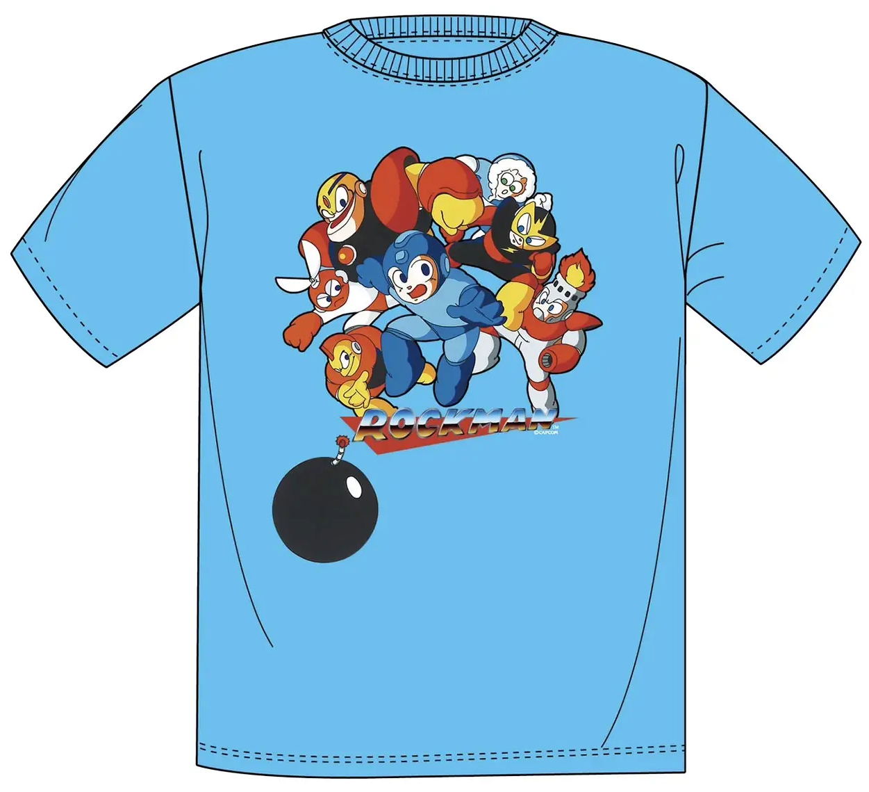 Mega Man - Mega Man T-shirt (Blue | Size L) (Re-run)