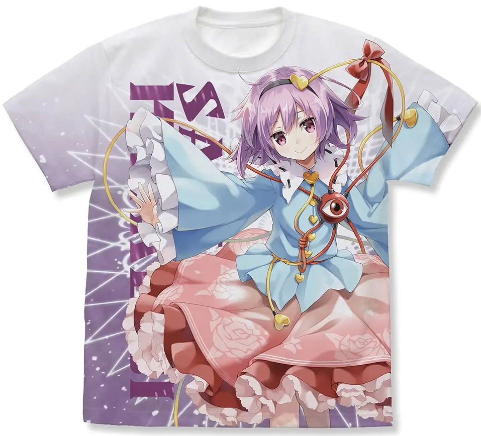Touhou Project - Satori Komeiji Full Graphic T-shirt Eretto Ver. (White | Size XL)