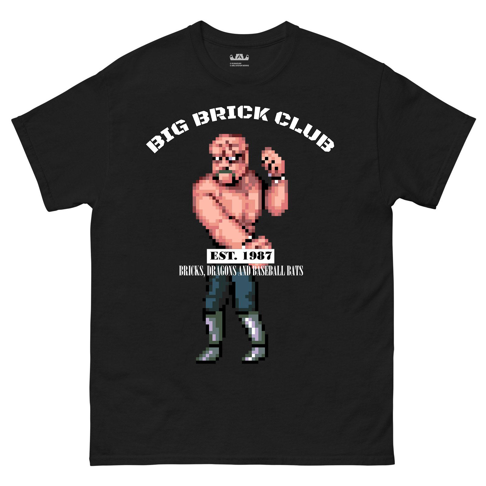 Double Dragon - Abobo Big Brick Club T-shirt (Black | Size L)