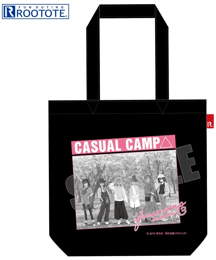 Yurucamp Season 3 Casual Camp Rootote Collaboration Tote Bag