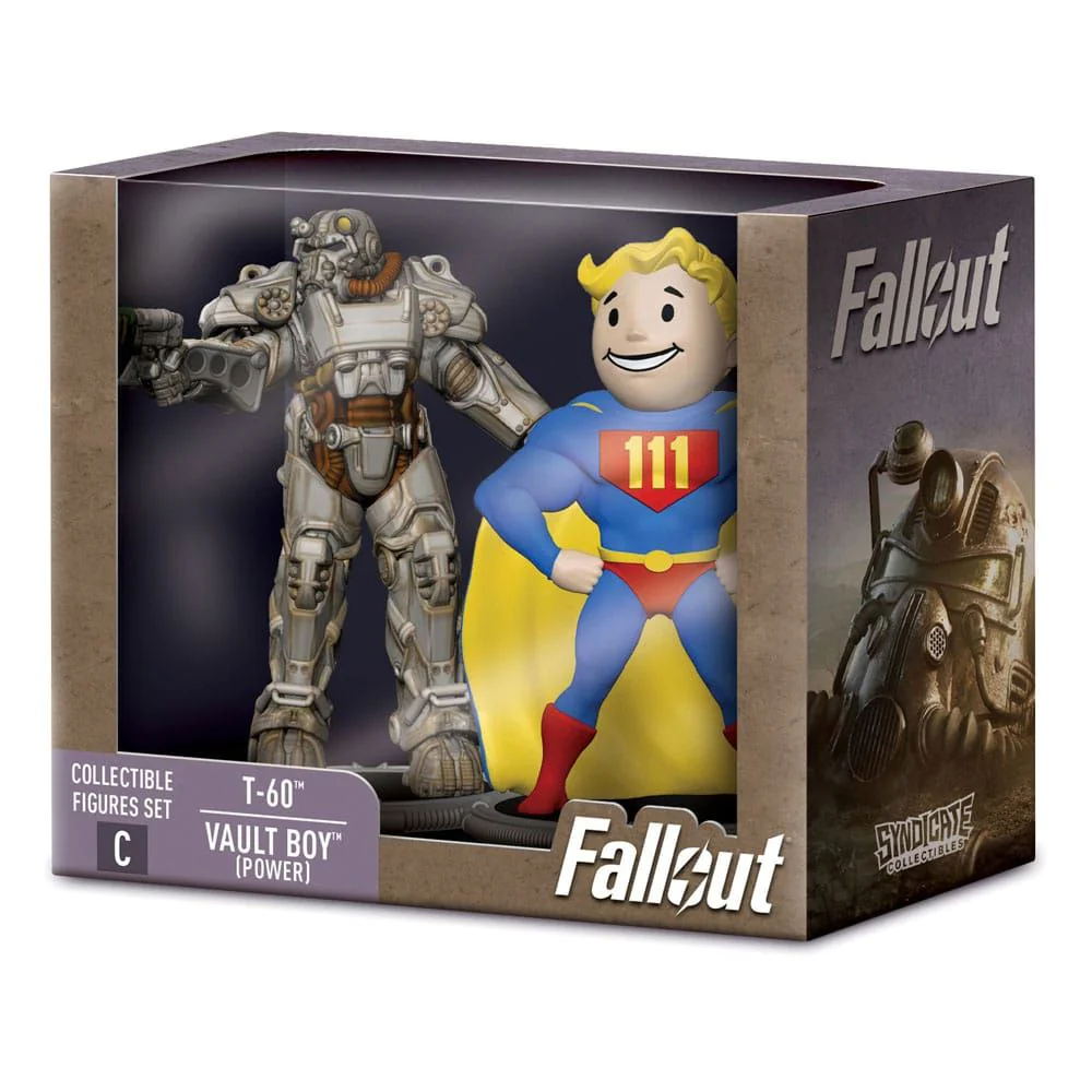 Fallout Collectible Figures Set T-60 & Vault Boy (Power)
