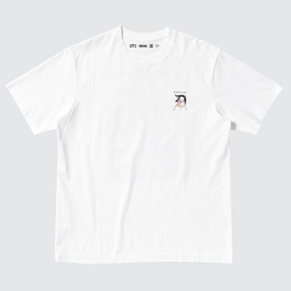 UT TV animation One Piece 25th - Portgas D. Ace T-Shirt (White | Size L)
