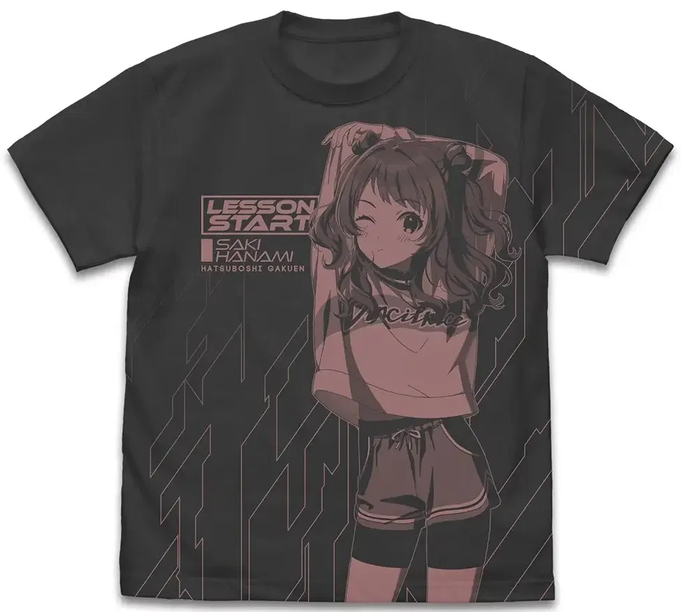 Gakuen Idolmaster - Saki Hanami All-Print T-shirt (Sumi | Size S)
