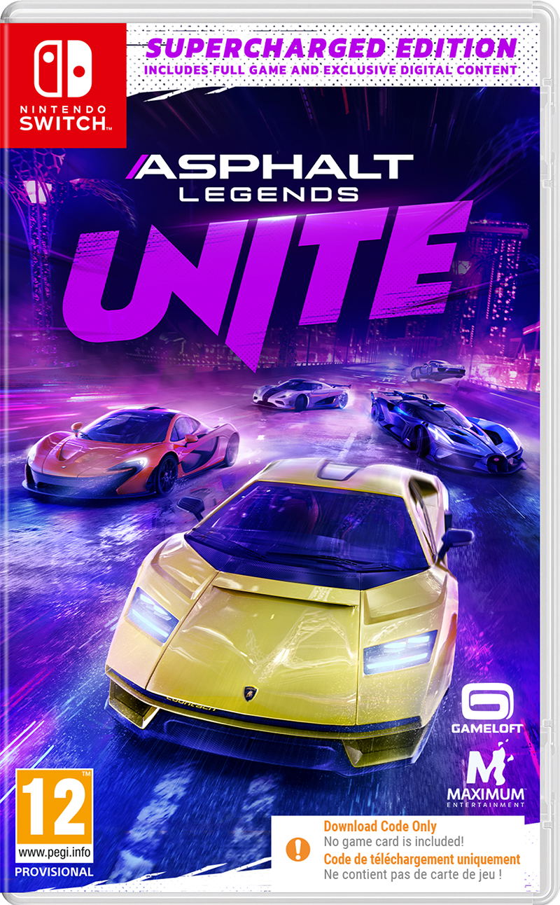 Asphalt Legends Unite [Supercharged Edition] (Code in a box) for Nintendo Switch