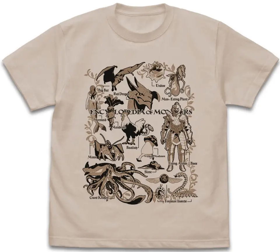 Delicious In Dungeon - Monster Encyclopedia T-shirt (Sand Beige | Size M)