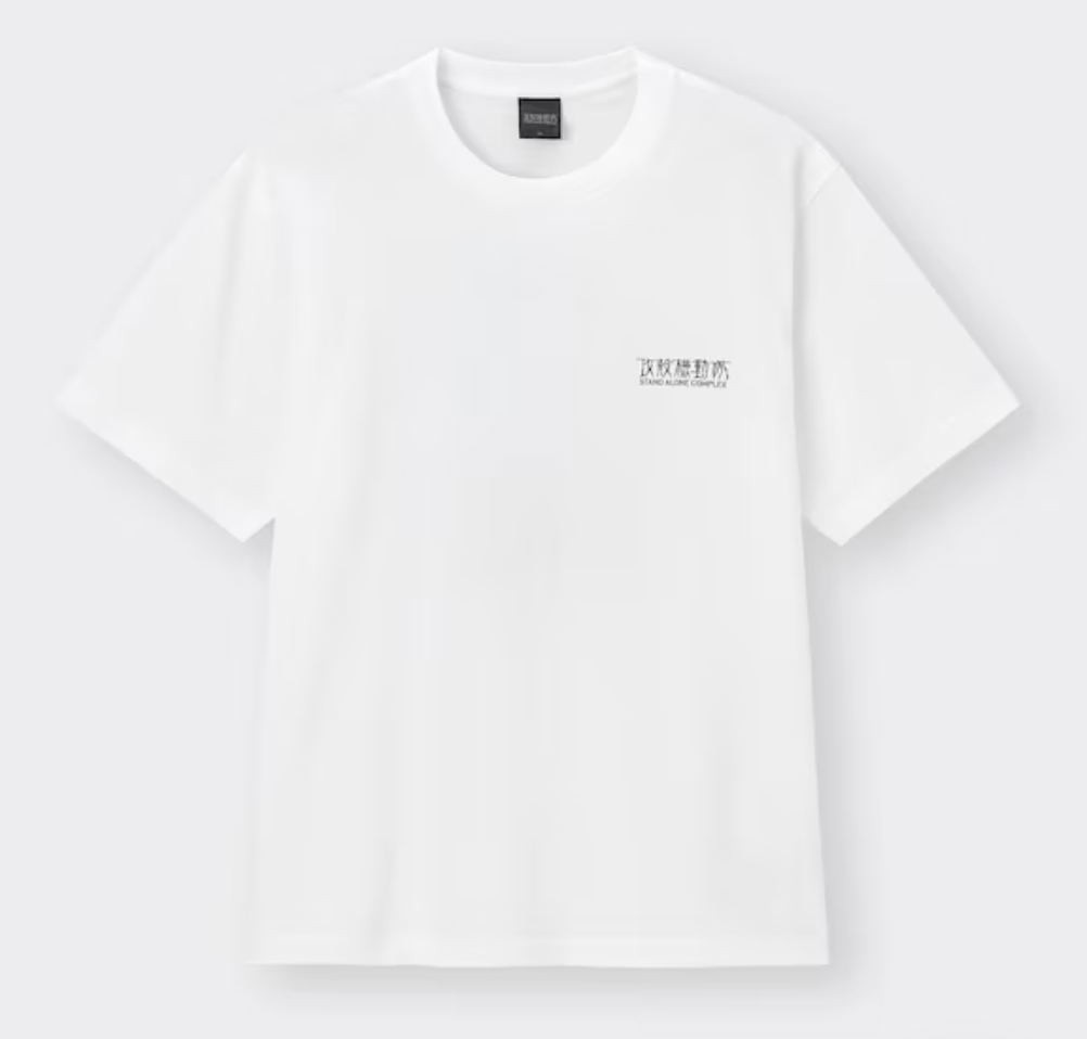 GU Ghost In The Shell S.A.C. - Motoko Kusanagi T-Shirt (White | Size XL)