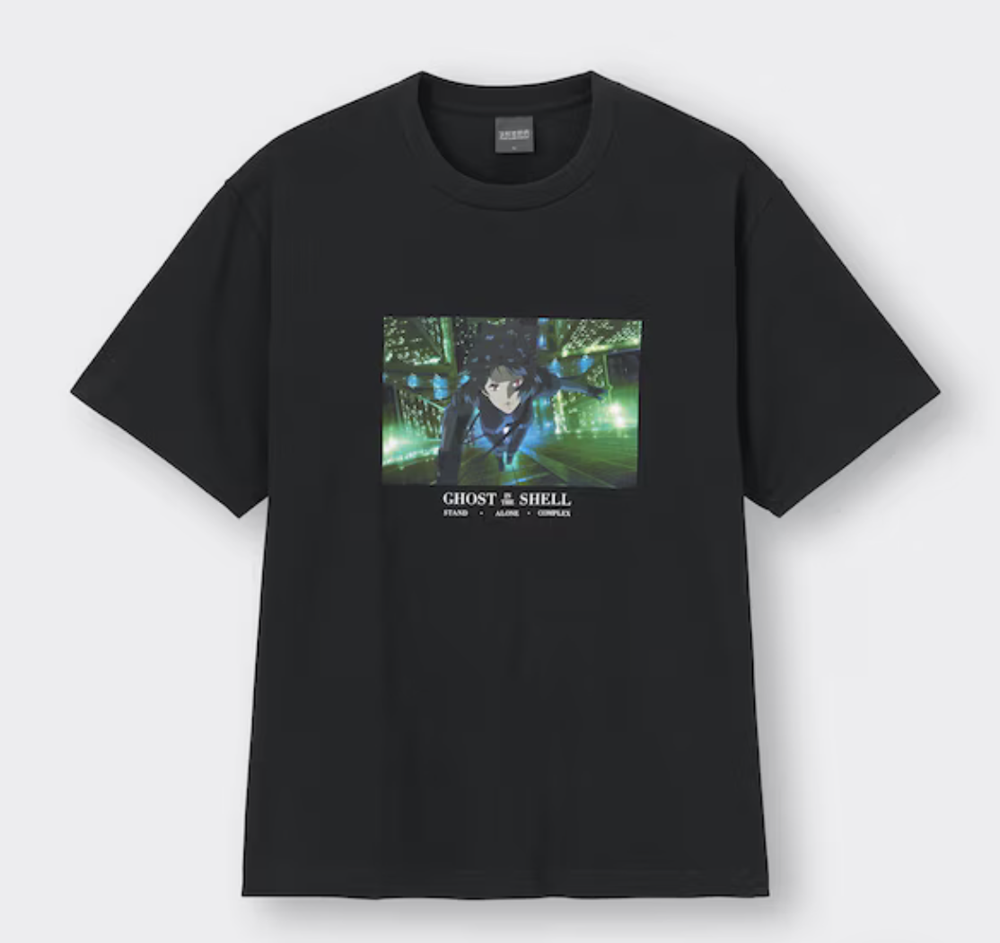 GU Ghost In The Shell S.A.C. - Motoko Escape T-Shirt (Black | Size S)