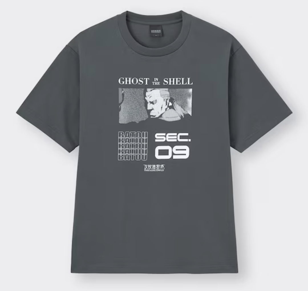 GU Ghost In The Shell S.A.C. - Batou T-Shirt (Gray | Size L)