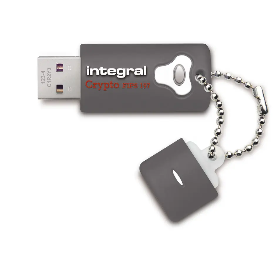 Integral Crypto Drive FIPS 197 64GB Encrypted USB 3.0 for Windows, Mac