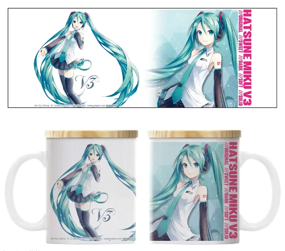 Hatsune Miku V3 - Hatsune Miku V3 Full Color Mug With Lid