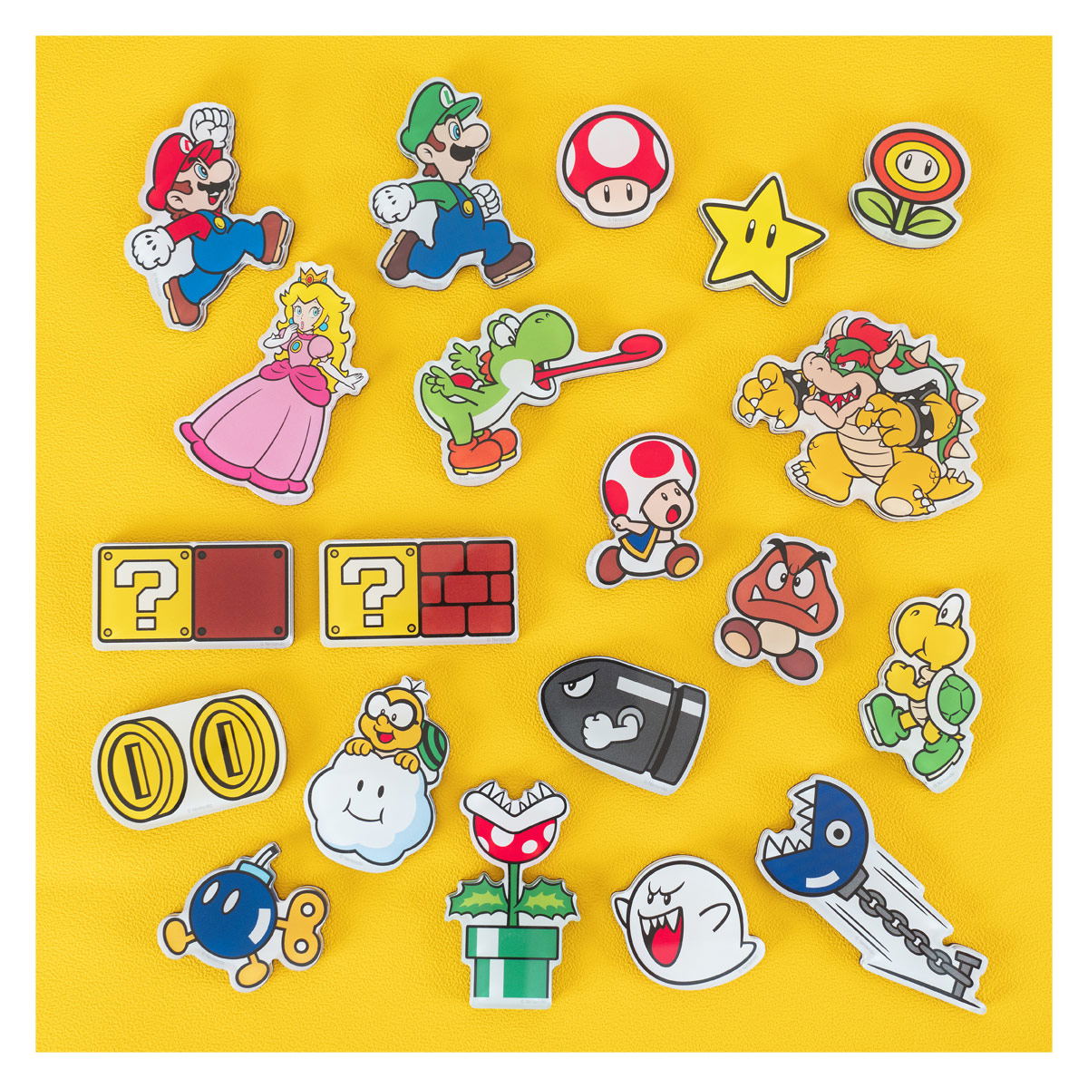 Super Mario Chara Magnets (Set of 14 Pieces)