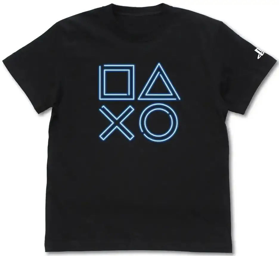 PlayStation - T-shirt For PlayStation Shapes Neon Ver. (Black | Size XL)