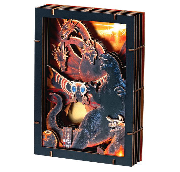 Godzilla Paper Theater -Wood Style- Premium PT-WP09 Godzilla Mothra And ...
