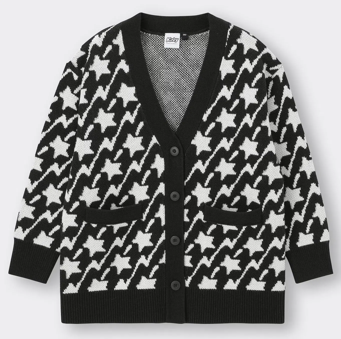 GU Kirby Hover Kirby Oversized Cardigan (Black| Size S)