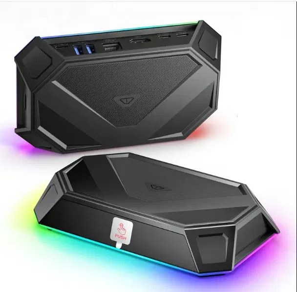 JSAUX 8-Port RGB Docking Station (Black)