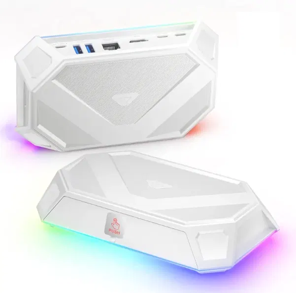 JSAUX 8-Port RGB Docking Station (White)