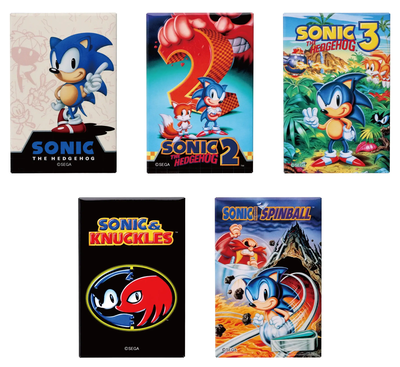 Sonic The Hedgehog Square Can Badge Collection (Set of 5 Pieces)