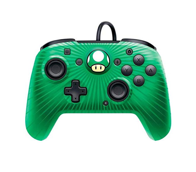 PDP Faceoff Wired Pro Controller for Nintendo Switch (1-Up Mushroom ...
