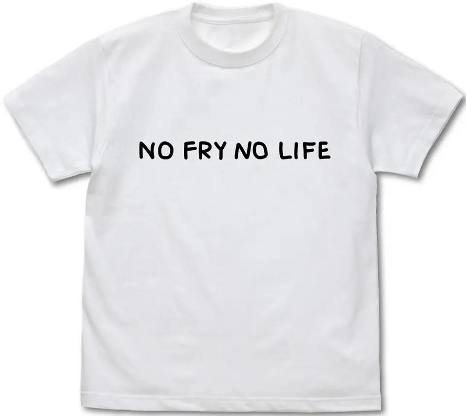 Plus-Sized Elf - Erufuda's No Fry No Life T-shirt (White | Size S)