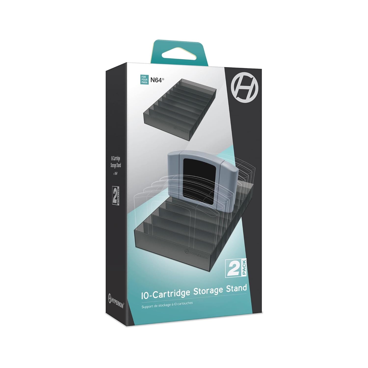 Hyperkin 10-Cartridge Storage Stand (2 Pack) for Nintendo64
