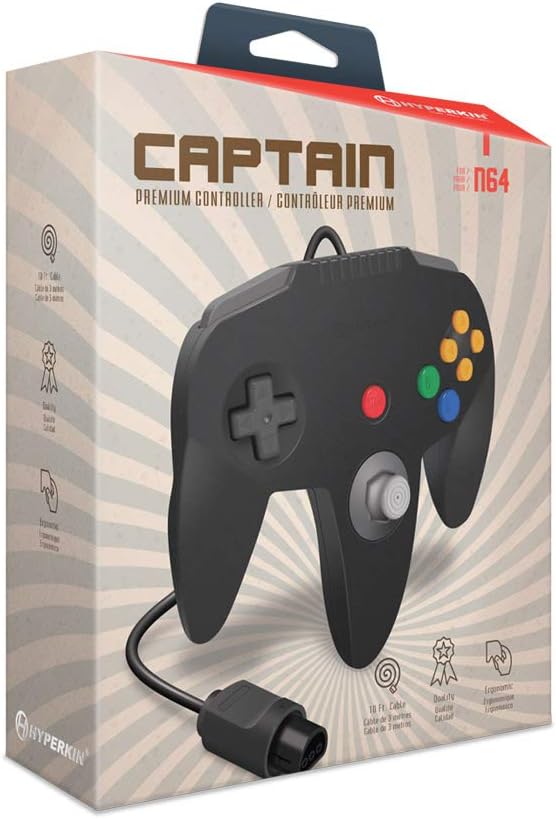 Hyperkin Captain Premium Controller (Black) for Nintendo64