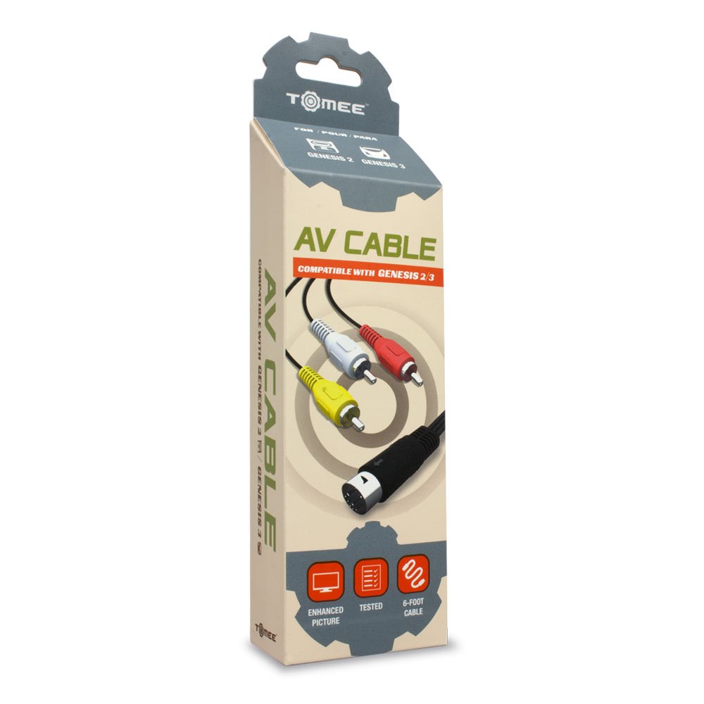 Tomee AV Cable for Genesis 2 / Genesis 3 for Sega Mega Drive / Sega Genesis