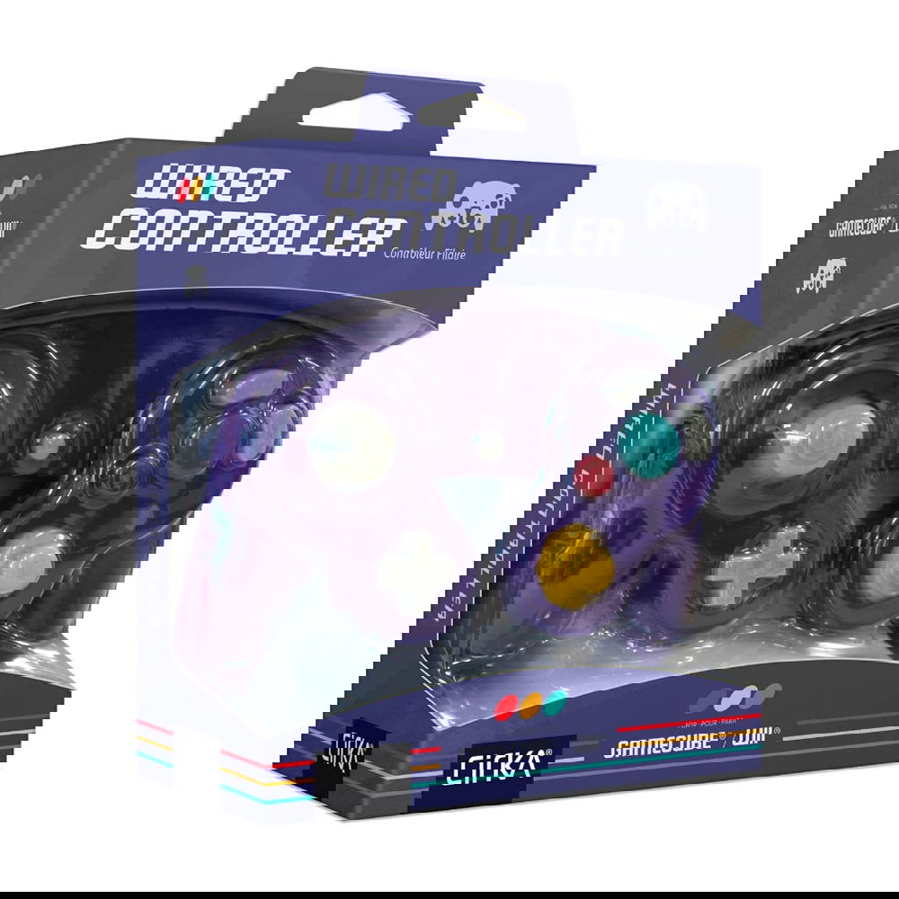 Cirka Wired Controller for Gamecube / Wii (Purple Black) for GameCube ...