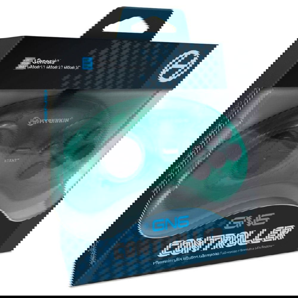 Hyperkin GN6 Premium Controller for Genesis (Mermaid Green) for Sega ...