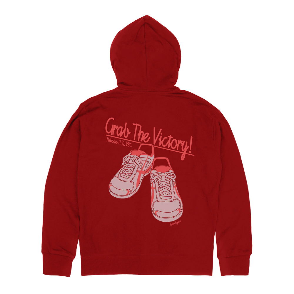 Haikyu!! - Kozume Kenma Shoes Zip Hoodie (Red | Size XL)