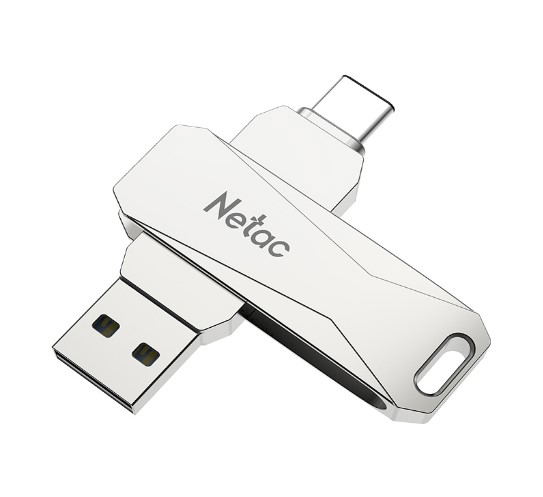 Netac U782C USB 3.0 Type-C Dual Flash Drive, 256GB