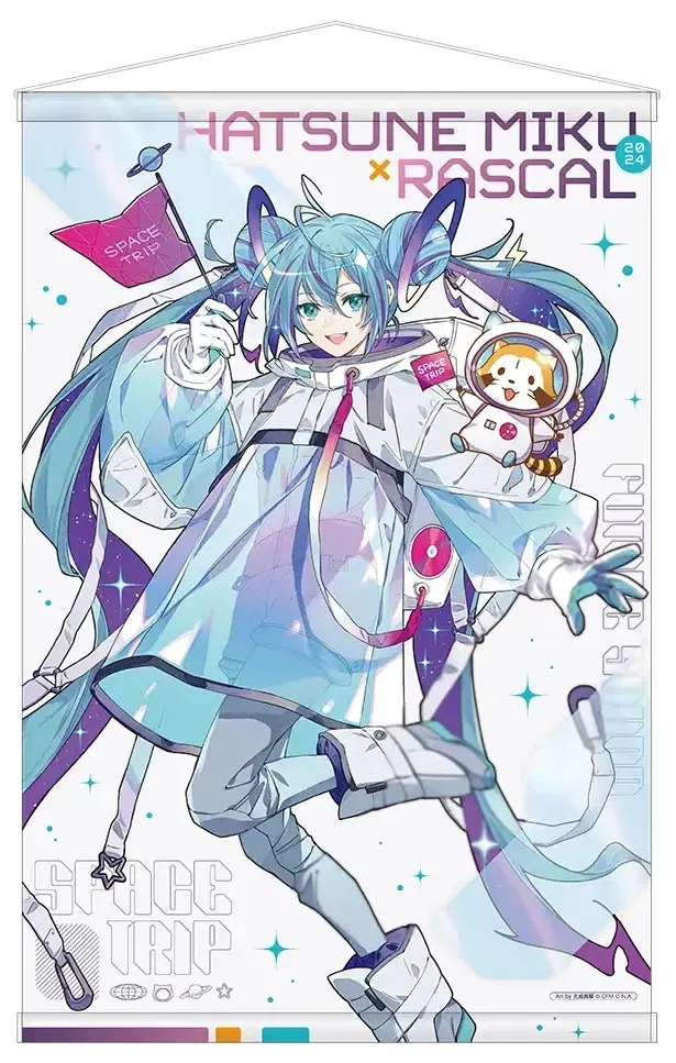 Hatsune Miku x Rascal The Raccoon 2024 B2 Tapestry