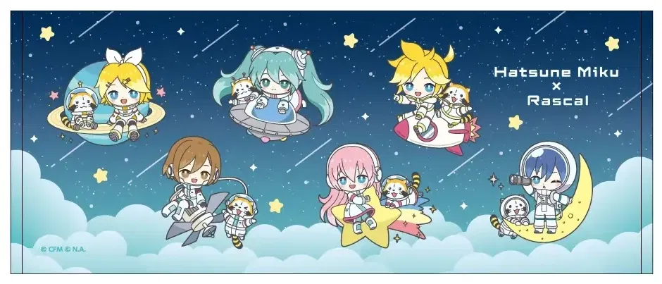 Hatsune Miku x Rascal The Raccoon 2024 Face Towel