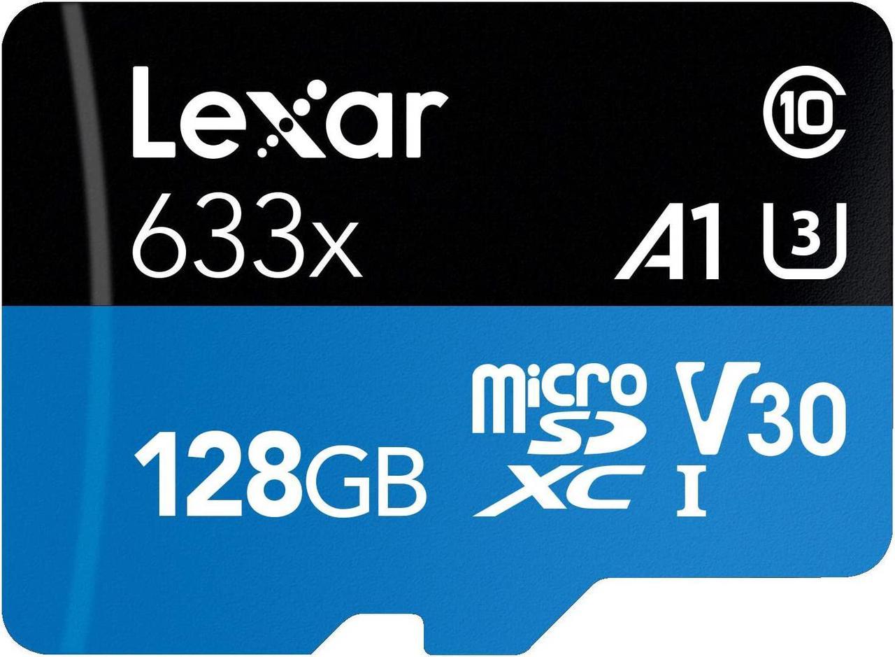 Lexar High Performance 633x microSD with SD Adapter (128GB)