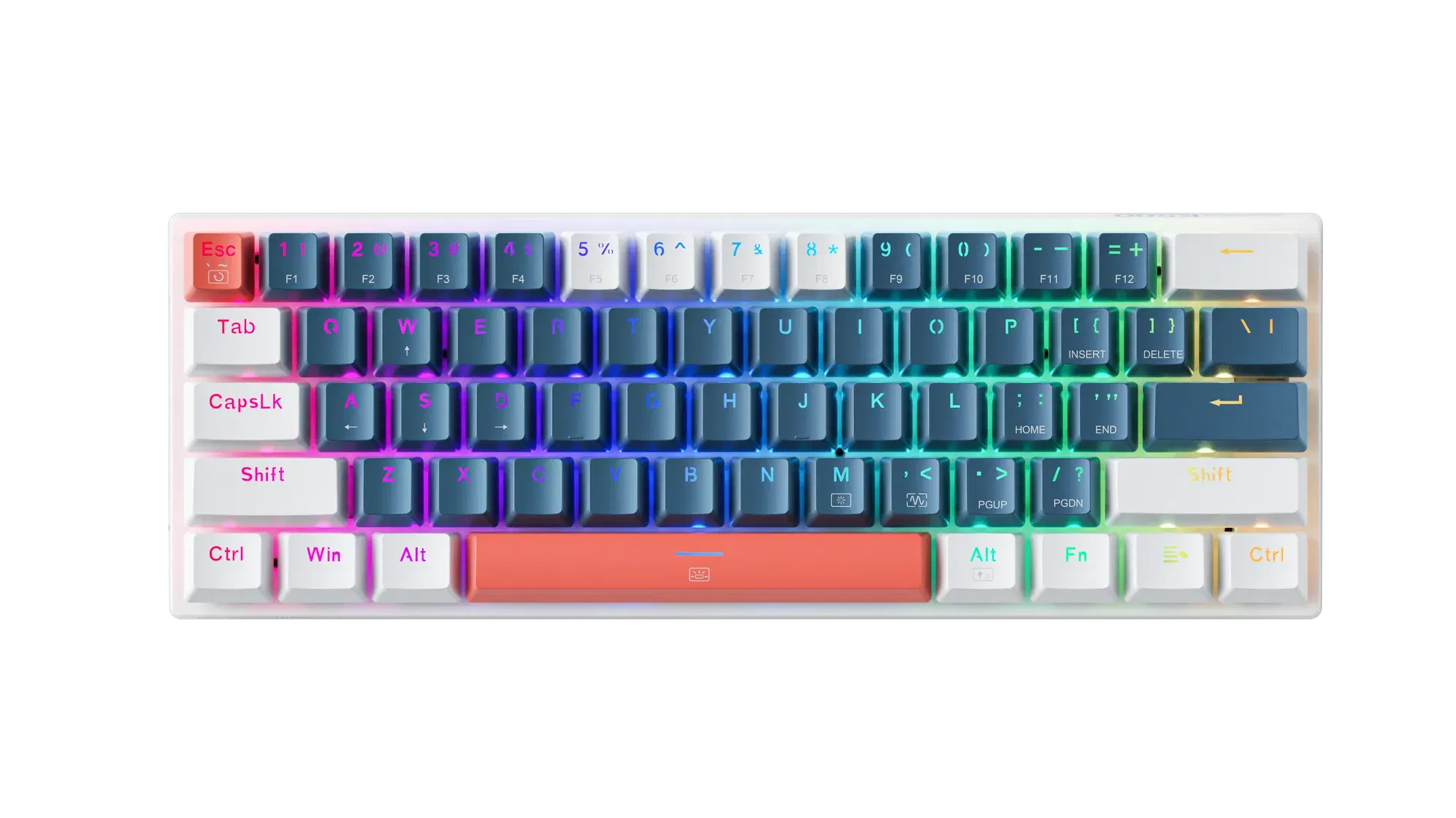 Machenike K500 Mechanical Switch Keyboard 61 Snow White (Brown Switch ...