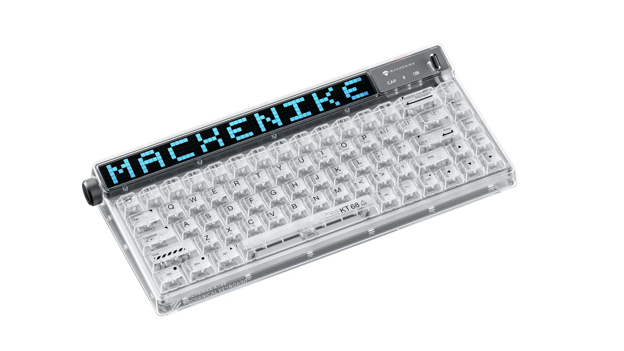 Machenike KT68Pro LED Mechanical Keyboard B68W White North Pole (Yellow ...